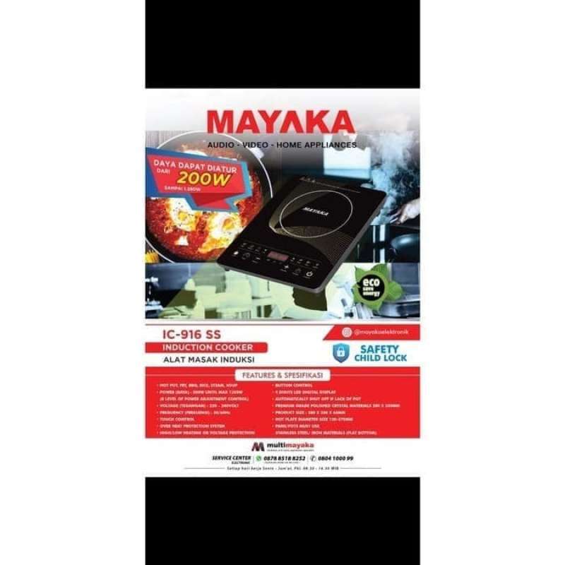 Promo Mayaka Kompor Induksi Digital Ic-916ss Induction Cooker Kompor ...