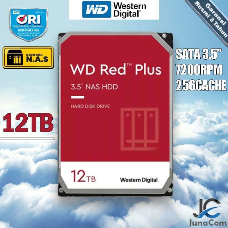 Promo Wd Red Plus Pc 12tb 3.5 Hdd/ Hd/ Hardisk/ Harddisk Internal ...