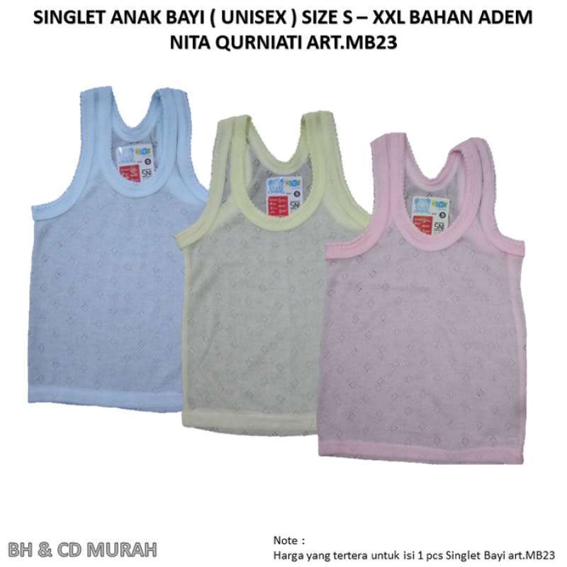 Promo Singlet / Kaos Dalam Anak Bayi Balita Cewek Cowok Nita Art.mb23 Diskon 23% Di Seller ...