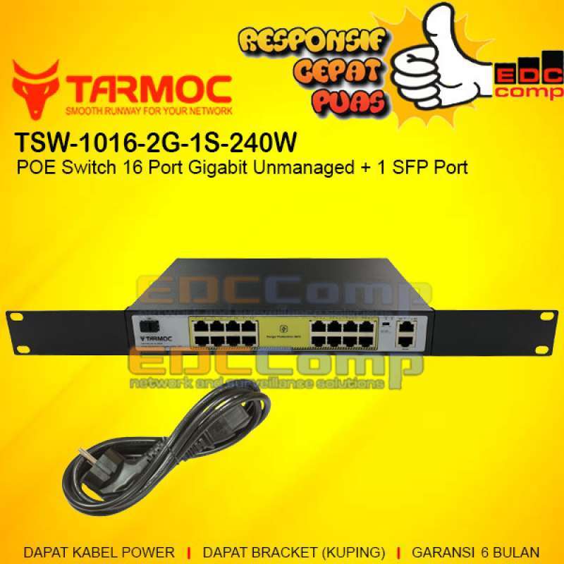 Jual Tarmoc Tsw-1016-2g-240w 16 Port Gigabit Poe 802.3af/at Poe Switch 240w Di Seller Praptuma ...