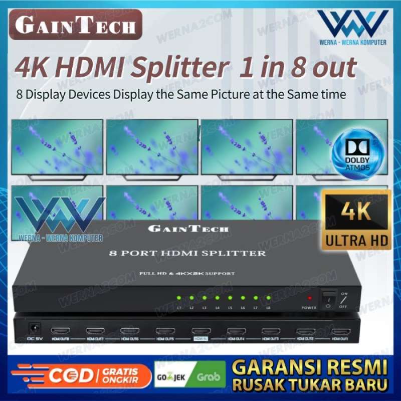 Promo Gaintech Hdmi Splitter 2 Port 4kx2k - 8 Port Splitter Diskon 20% ...