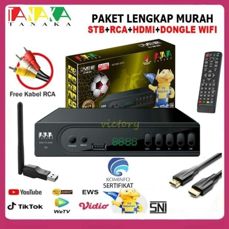 Promo Set Top Box Tanaka Stb Digital Dvb T2 Anaka Type V5- Hitam - Stb ...