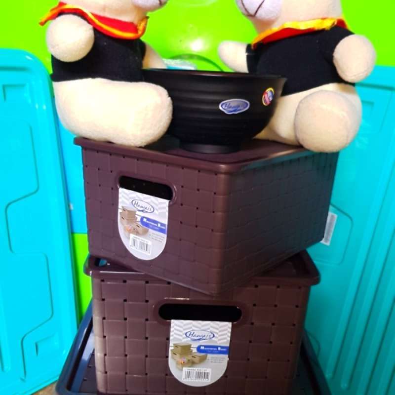 Promo Keranjang Serbaguna Coklat Set Lugano By Hawaii New Diskon 26% Di ...