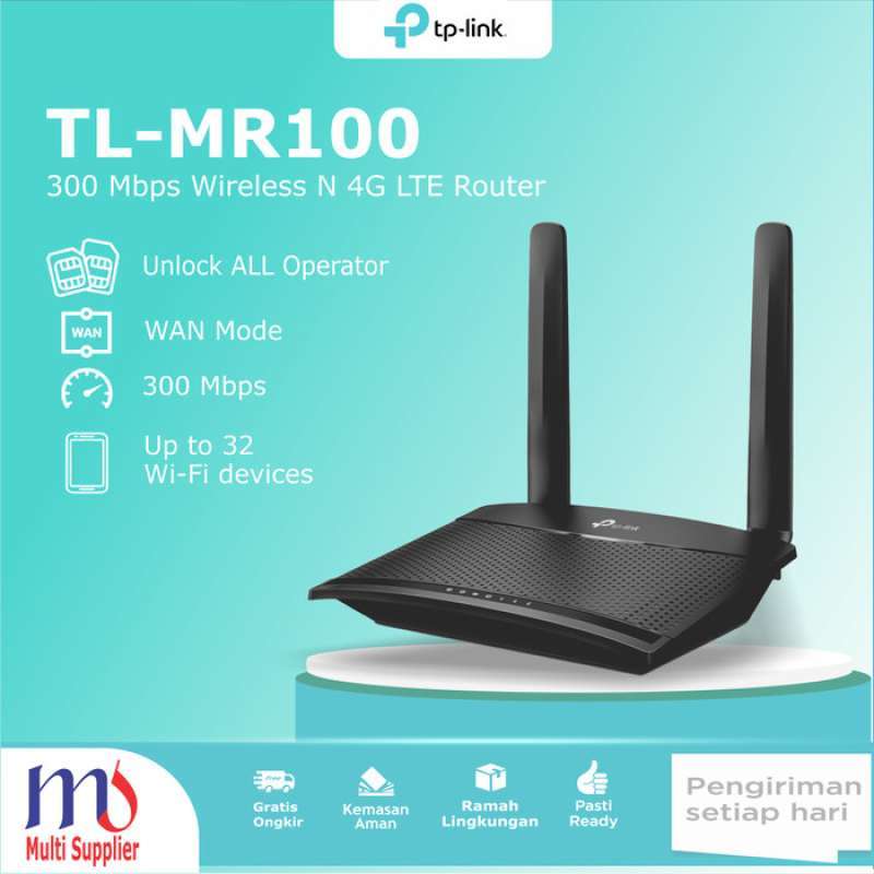 Promo Tp Link Tl Mr100 300 Mbps Wireless N 4g Lte Router Diskon 23% Di ...