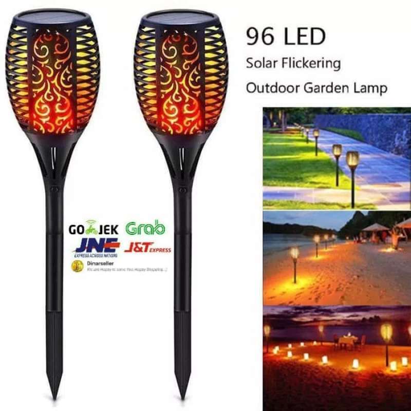Promo Promo - Lampu Obor 96 Led Taman Led Solar Cell Model Api Obor ...