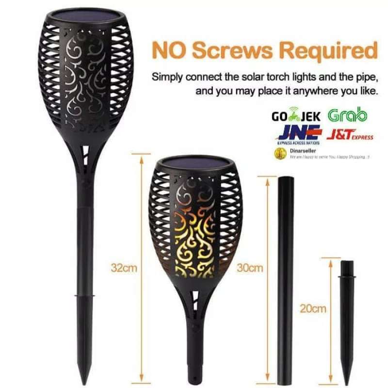 Promo Promo - Lampu Obor 96 Led Taman Led Solar Cell Model Api Obor ...