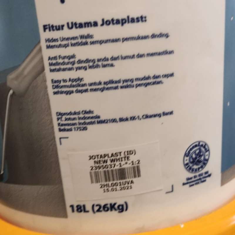 Promo Cat Tembok Jotun Jotaplast Putih 25kg Pail White Ready Mix Warna ... Promo Cat Tembok Jotun Jotaplast Putih 25kg Pail White Ready Mix Warna ...