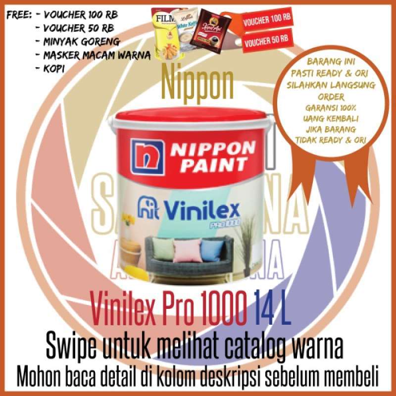 Promo Cat Tembok Vinilex Pro 1000 Pail / Nippon Paint Cat Interior 20 ...