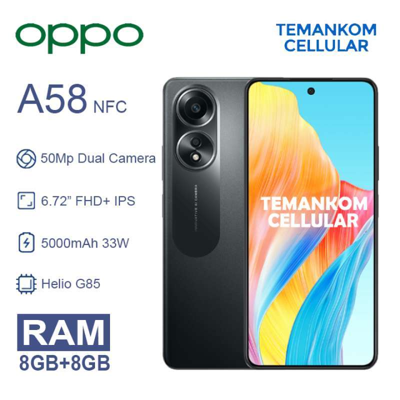 Jual Oppo A58 Nfc 16gb Ram 8/128 8gb + 8gb 128gb Tipe Baru Garansi ... Jual Oppo A58 Nfc 16gb Ram 8/128 8gb + 8gb 128gb Tipe Baru Garansi ...