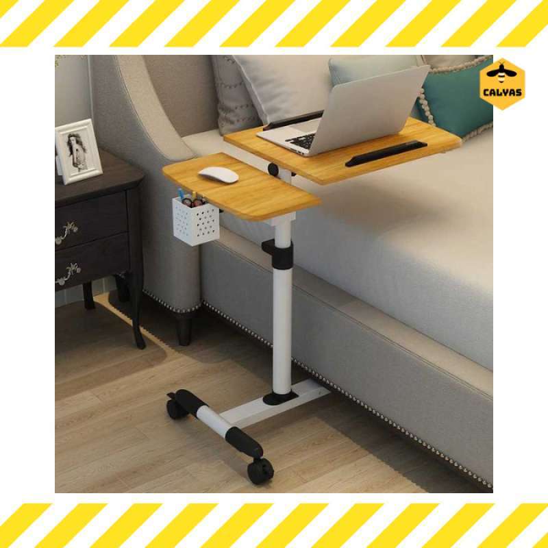 Promo Meja Laptop Lipat / Meja Kerja Roda Portable Telescopic Table For ...