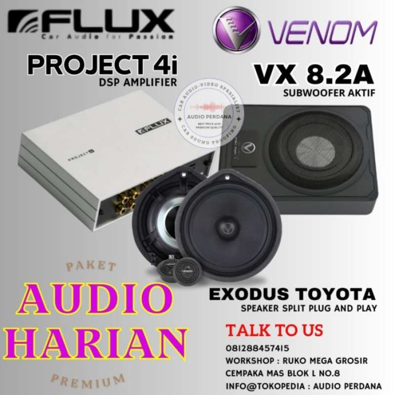 Promo Paket Audio Dsp Flux Project 4i & Venom Exodus 2 Way + Subwoofer ...