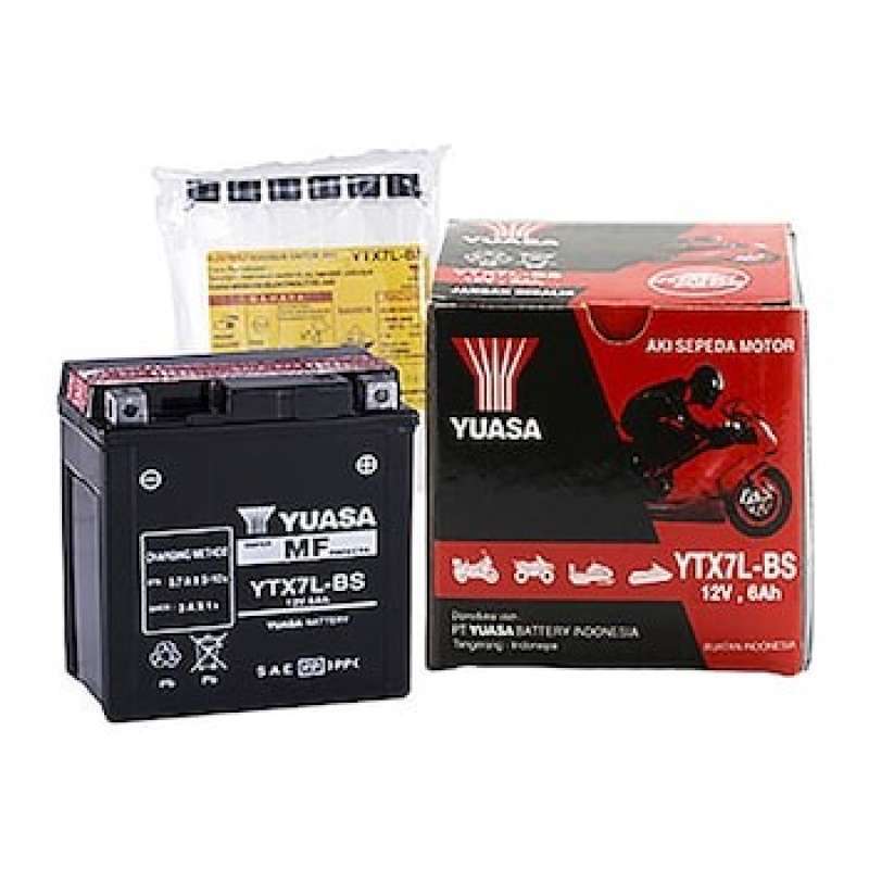 Promo Aki Accu Kawasaki W175 Ytx7l-bs 12v 6ah Yuasa Mf Vespa Lx S Sprint Gt Diskon 33% Di Seller ...