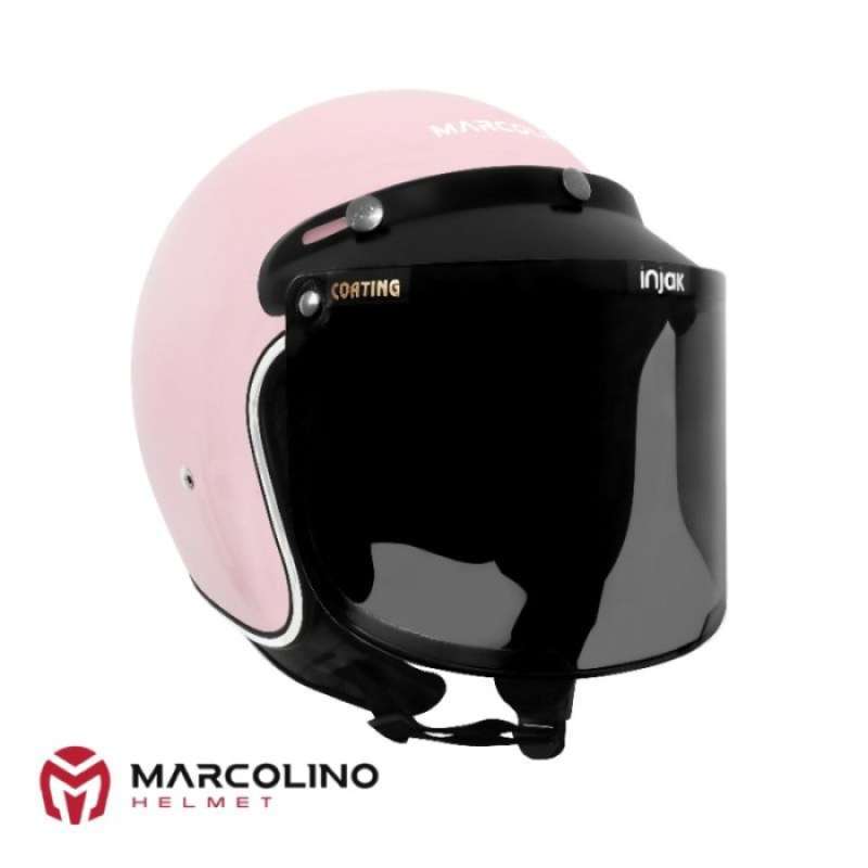 Promo Helm Bogo Retro Marcolino Classic Edition Pink Pastel Sni Flat ...