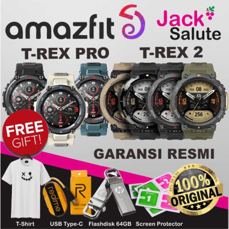 Promo Amazfit T-rex 2 Smartwatch Amoled Gps Trex Pro Original Resmi Diskon 33% Di Seller Mba Ayu ...