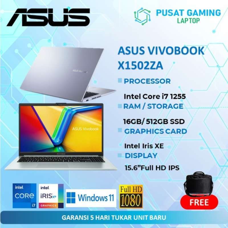 Jual Asus Vivobook X1502za I7 1255 16gb 512ssd W11 15.6full Hd Ips Di ...