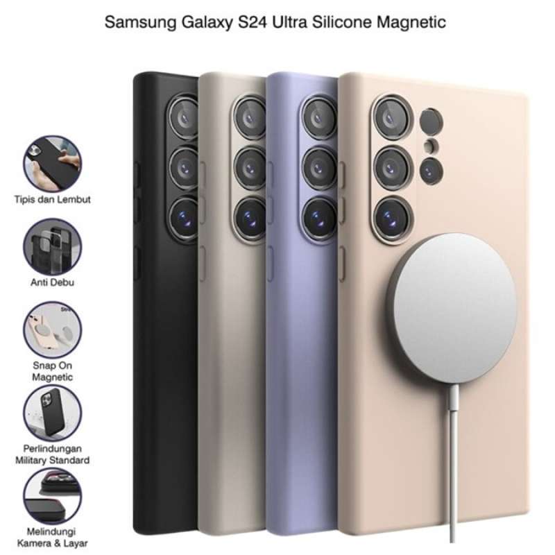Promo Casing Ringke Samsung Galaxy S24 Ultra Silicone Magnetic Anti ...