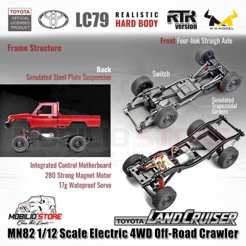 Promo Mn82 Toyota Land Cruiser Lc79 1/12 Scale Electric 4wd Off-road ...