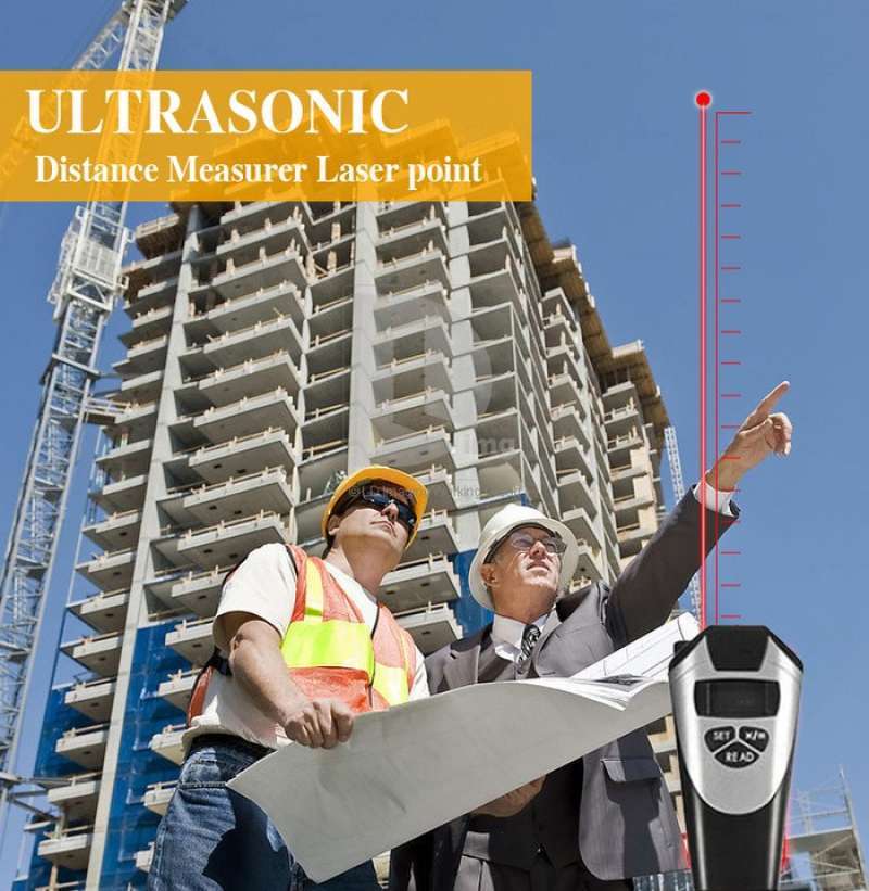 Promo Ultrasonic Distance Measurer Laser Point + Area & Volume ...