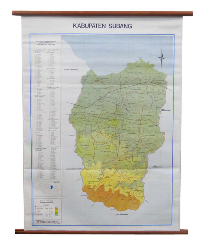 Promo Peta Kabupaten Subang (bingkai) Diskon 23% Di Seller Pinglan ...