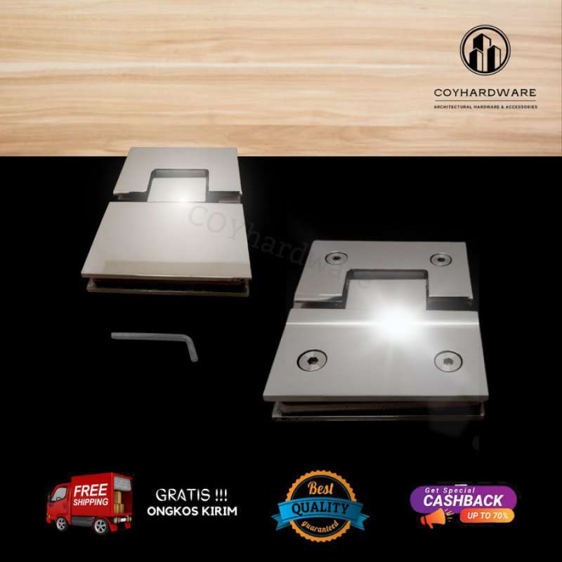 Promo Engsel Pintu Kaca Shower Hinge Glass To Glass Stainless Gloss Finish Diskon 23% Di Seller ...