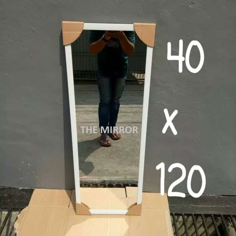 Promo Cermin Khusus Ukuran 40 X 120 Bingkai Putih Diskon 27% Di Seller ...