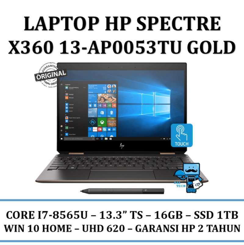 Promo Laptop Hp Spectre X360 13-ap0053tu - I7-8565u/16gb/ssd1tb/win10/ts Diskon 33% Di Seller ...