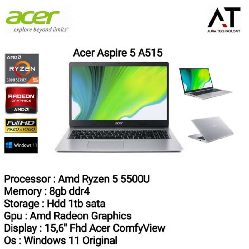 Promo Acer Aspire 3 A315-ryzen 5 3500u 8gb 1tb Vega 8 Win10 Diskon 33% ...