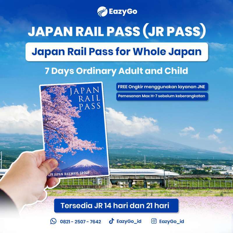 Jual Jr Pass Ordinary Japan Tiket Rail Pass Di Seller Eazygo - Duren ...