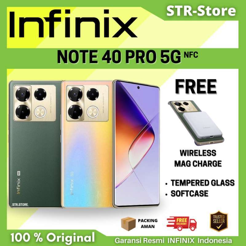 Promo Infinix Note 40 Pro 5g 8/256 Gb Garansi Resmi Infinix Note 40 8/256 Gb - Obsidian Black ...
