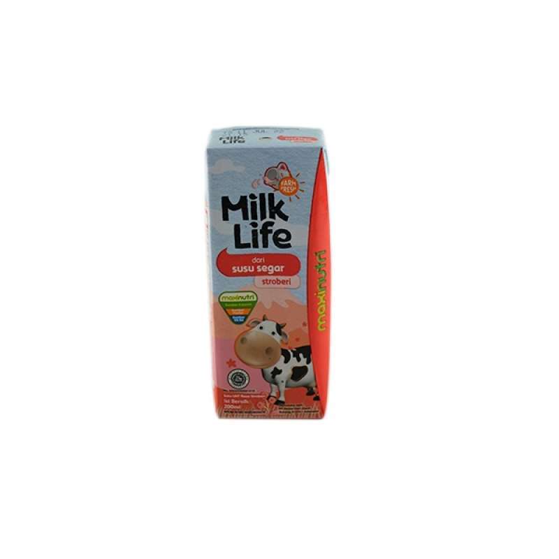Jual Milk Life Uht Stroberi 200ml Di Seller Primo Palembang Icon ...