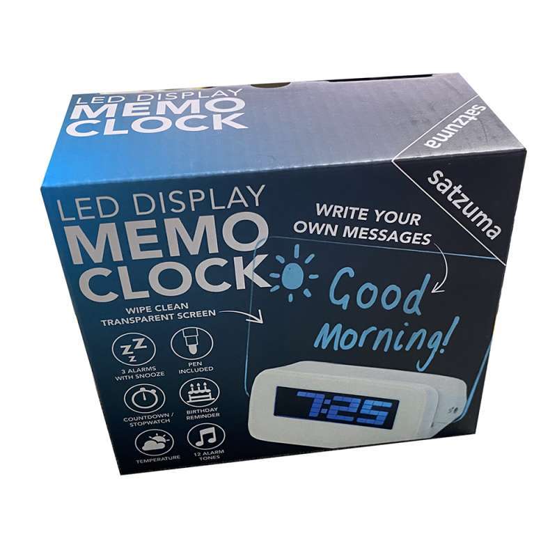 Promo Satzuma Jam Lcd Display Alarm Clock With Memo Board - 003 ...
