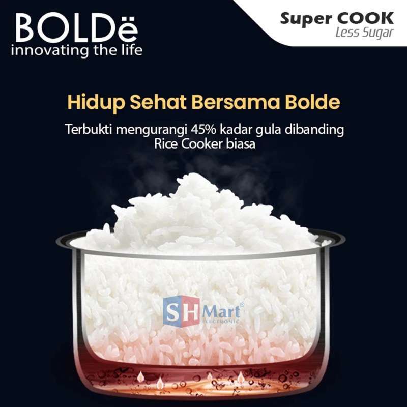 Jual Rice Cooker Bolde Super Cook Less Sugar Kapasitas 1 Liter / Rice ...