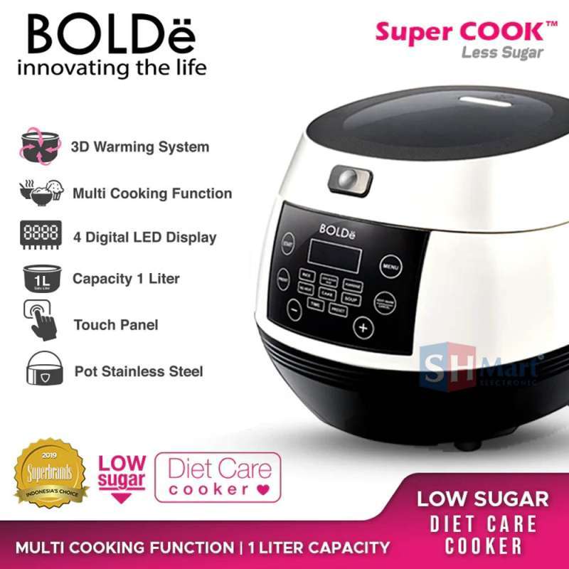Jual Rice Cooker Bolde Super Cook Less Sugar Kapasitas 1 Liter / Rice ...
