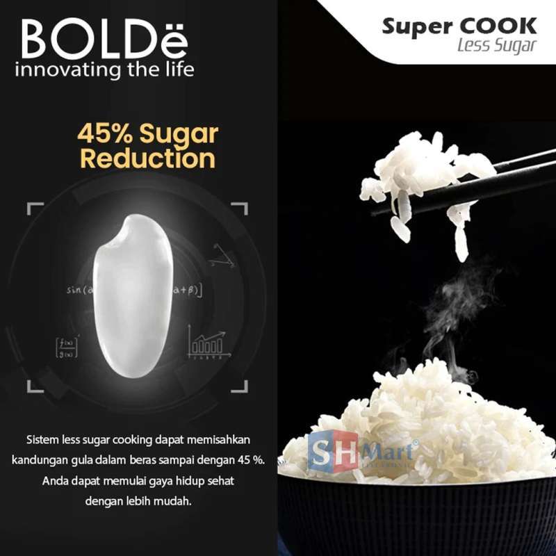 Jual Rice Cooker Bolde Super Cook Less Sugar Kapasitas 1 Liter / Rice ...