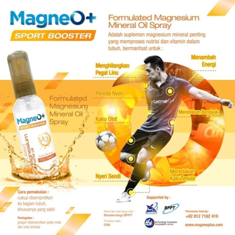 Promo Magneo+ Sport, Pure Magnesium Oil Spray 60 Ml, Produk Teknologi ...