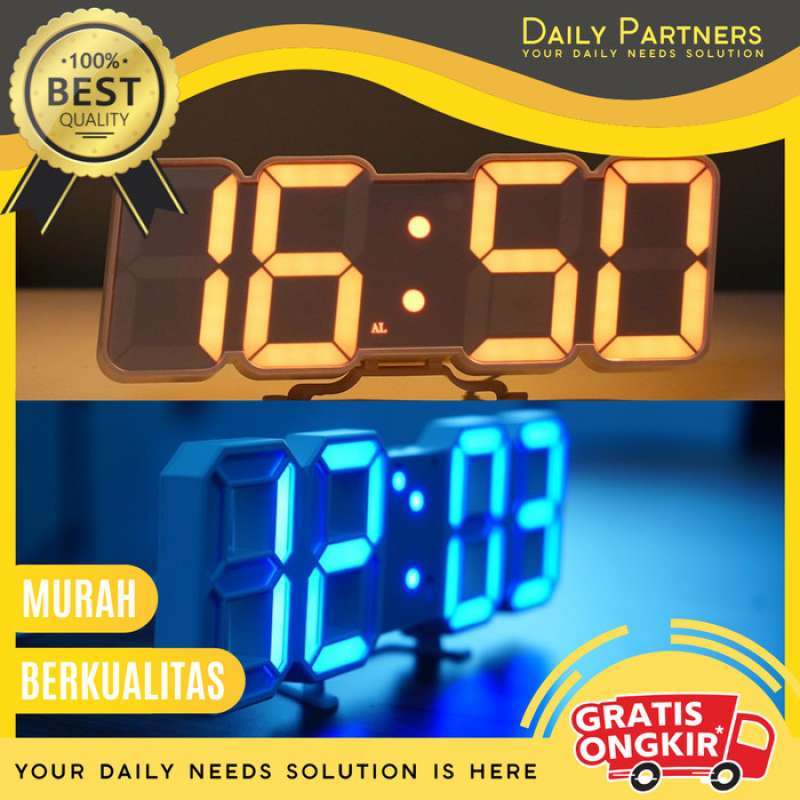 Promo Jam Meja Skeleton Led Digital Modern Display | Aesthetic Home ...
