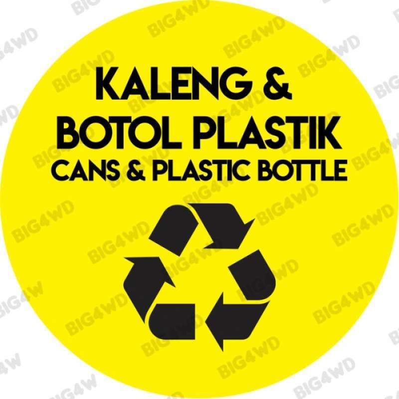 Promo Sticker Stiker Sampah Kaleng Botol Plastik Sampah General Diskon ...