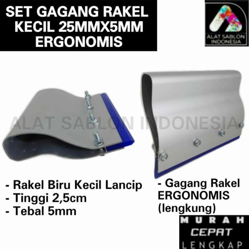 Promo Set Gagang Rakel Kecil Alumunium Ergonomis 25cm+ Rakel 25mmx5mm ...
