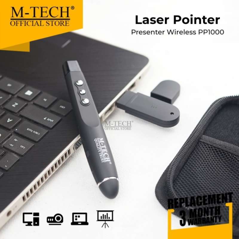 Promo Wireless Presenter M-tech 2.4ghz Usb With Laser Pointer Pp1000 Pp-1000 Diskon 23% Di ...