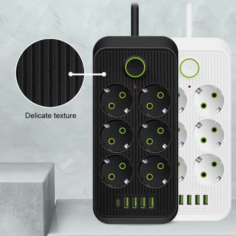 Jual Qiaolian Stop Kontak Usb Type C Eu Plug Flame Retardant 10a 220v 2500w Ql-1075u T Colokan ...