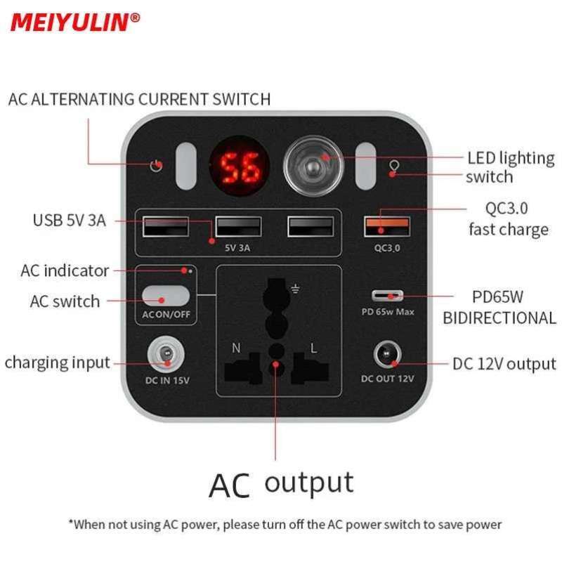 Jual Meiyulin Portable Power Supply Station Outdoor Generator 180w ...