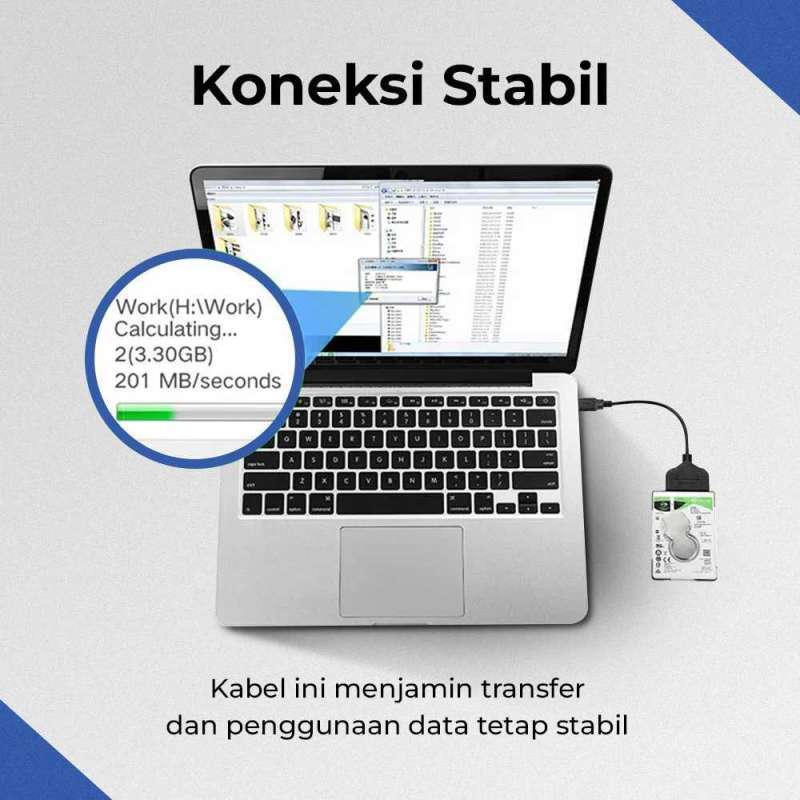 Jual Usb 3.0 To Sata Hdd Ssd Adaptor 4071-1097 Kabel Konverter Laptop ...