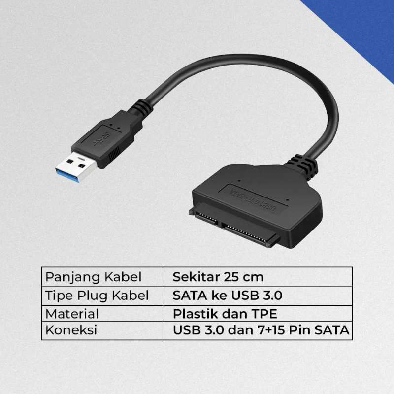 Jual Usb 3.0 To Sata Hdd Ssd Adaptor 4071-1097 Kabel Konverter Laptop ...