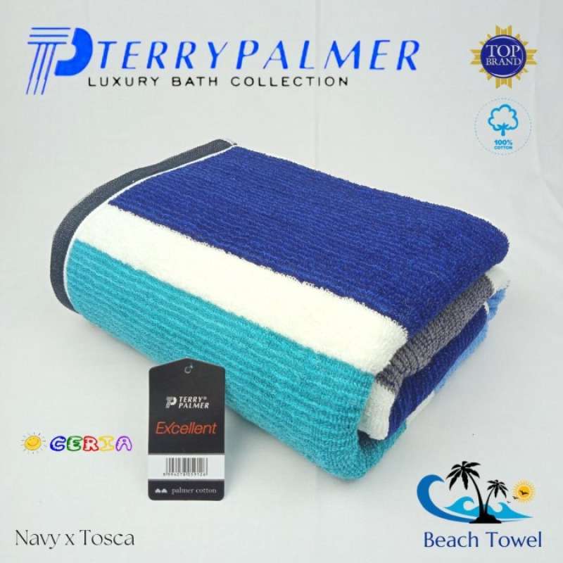Promo Handuk Jumbo Pantai Dewasa Tebal Terry Palmer 85x160 Cm - Varian ...