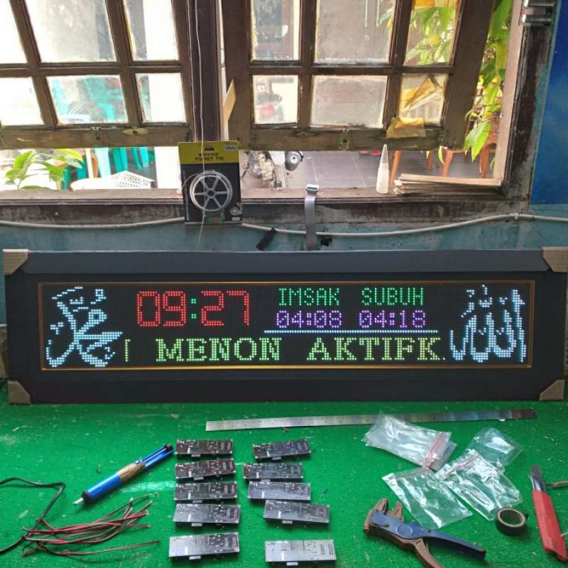 Promo Jam Digital Jadwal Sholat Running Text Rgb,full Color, Jws P5 ...