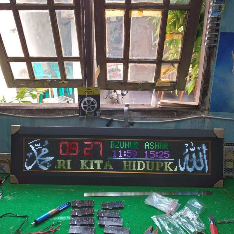 Promo Jam Digital Jadwal Sholat Running Text Rgb,full Color, Jws P5 ...