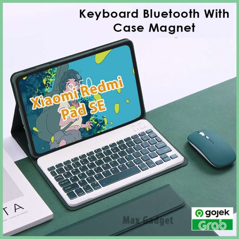 Promo Redmi Pad Se 11 Inch Keyboard Bluetooth Case Magnetik Mouse Tab ...
