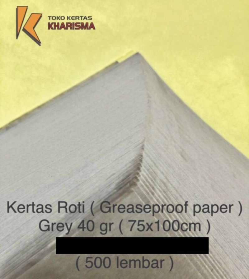 Promo Kertas Roti Grey 40 Gr ( Greaseproof Paper ) Terbaik Diskon 18% ...