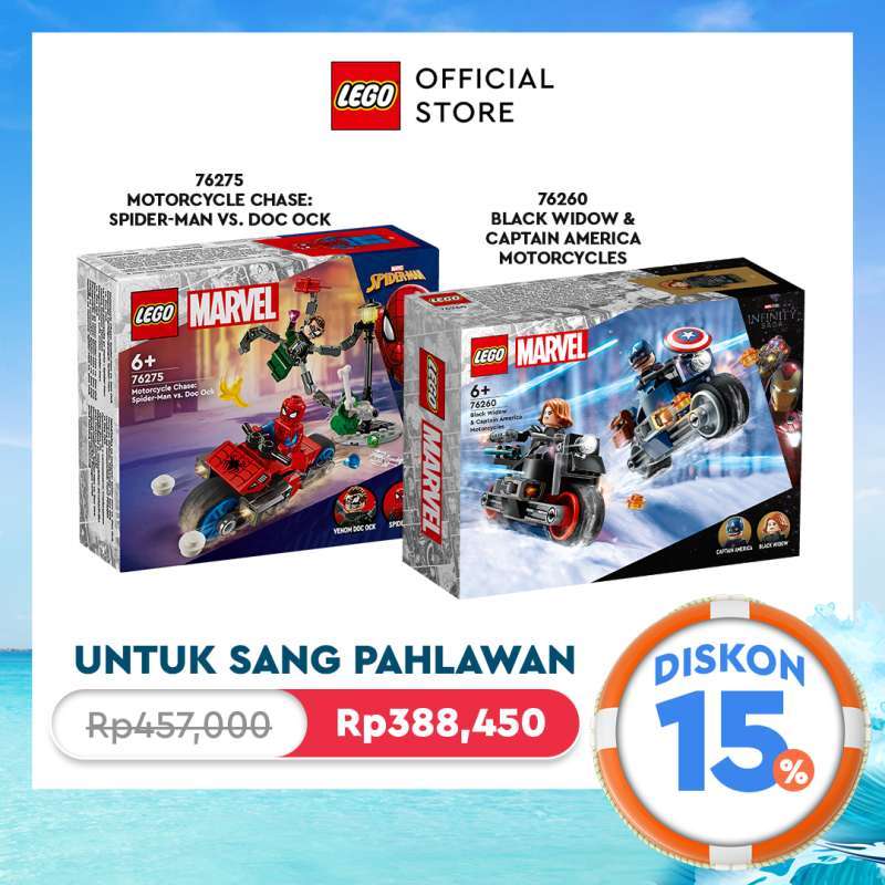 Promo Lego Marvel Bundle - Lego Super Heroes Marvel 76275 Motorcycle ...