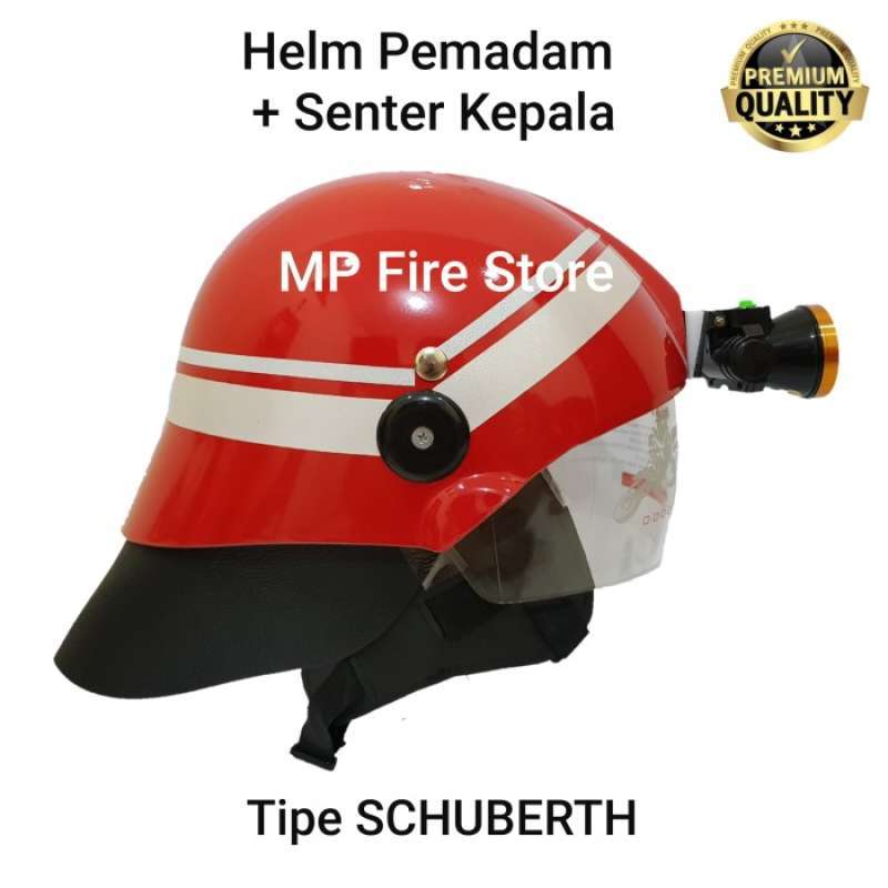 Promo Fire Helmet Schuberth F220 Merah + Senter Headlamp Helm Damkar ...